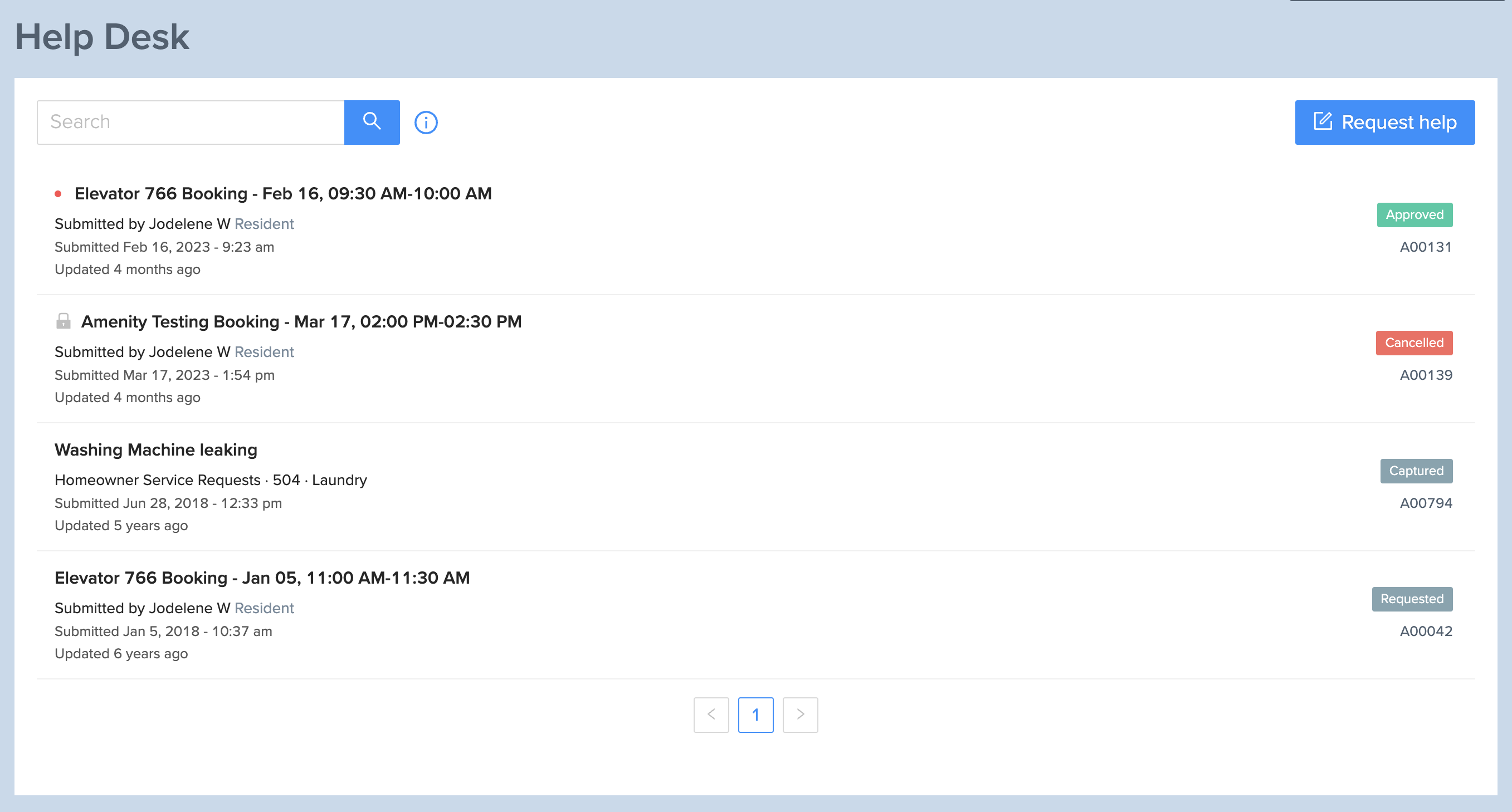 How to view a list of submitted Help Desk tickets – Help Centre