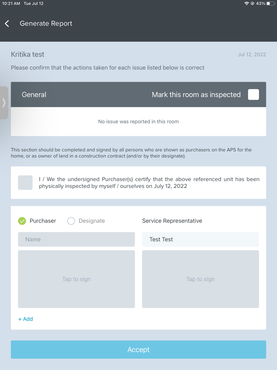Pre Delivery Inspection Report – Help Centre