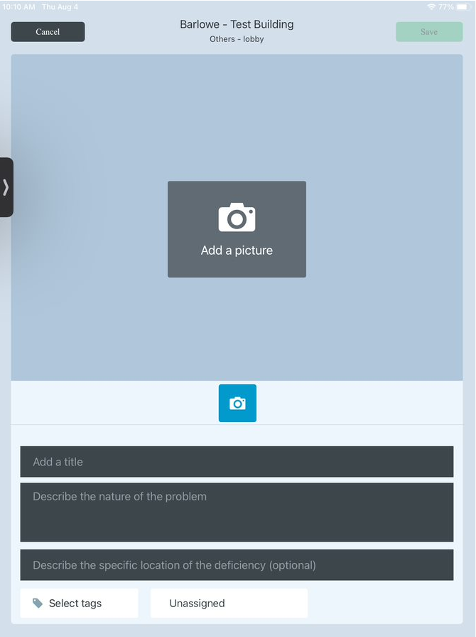 Common Areas (iPad) – Help Centre
